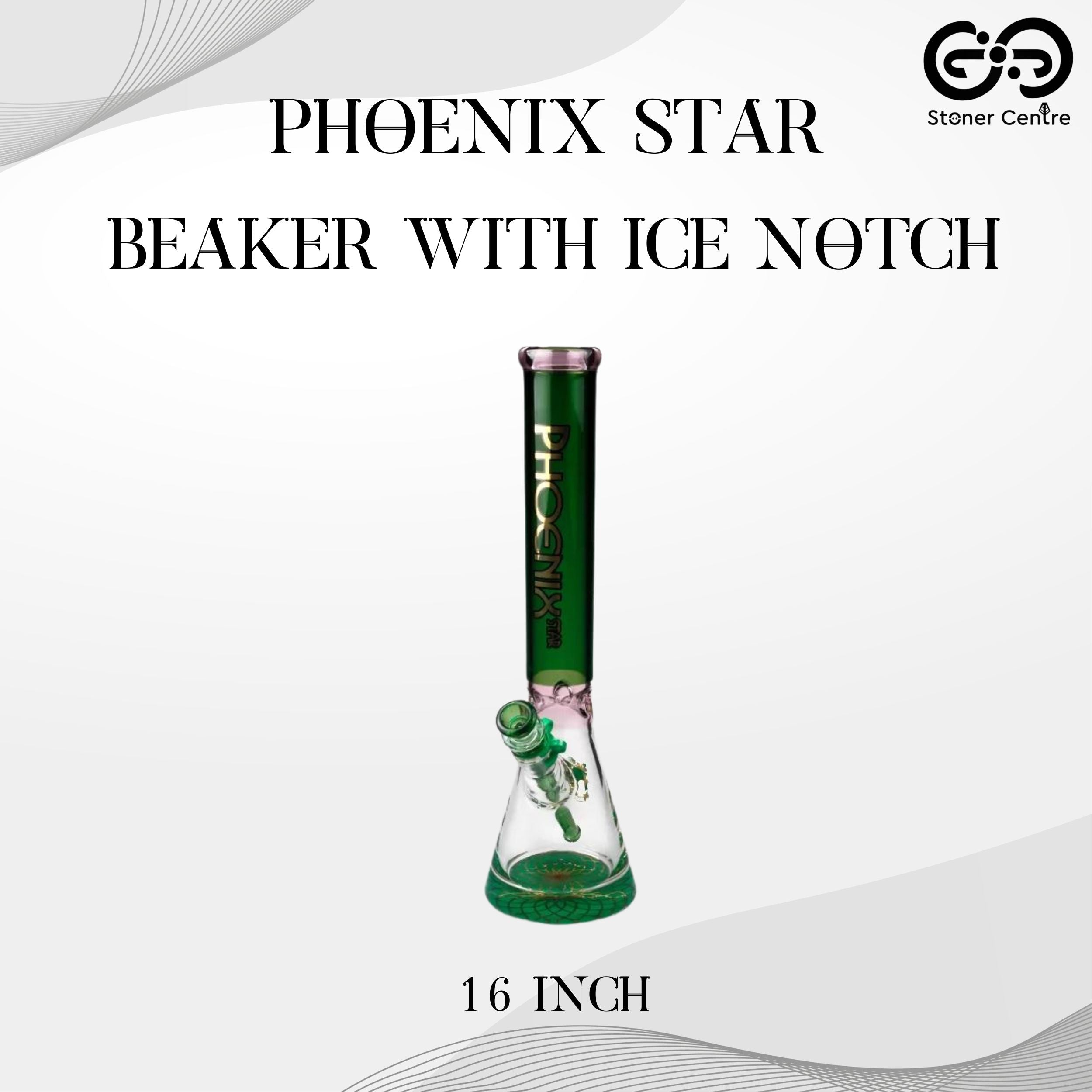 Glass Bong | PHOENIX STAR BEAKER WITH ICE NOTCH 16 INCH – Stonercentre.com