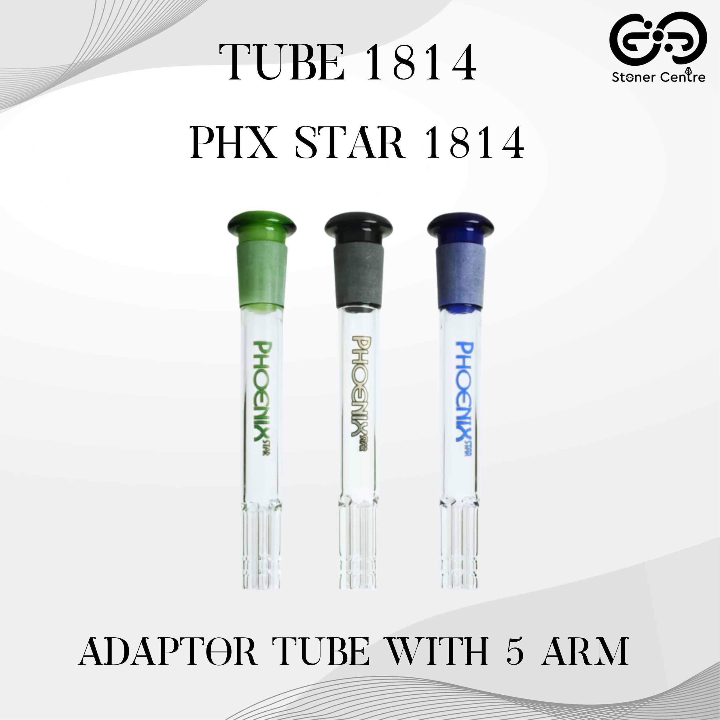 GLASS TUBE | PHOENIX STAR 1814 ADAPTOR TUBE WITH 5 ARM – Stonercentre.com