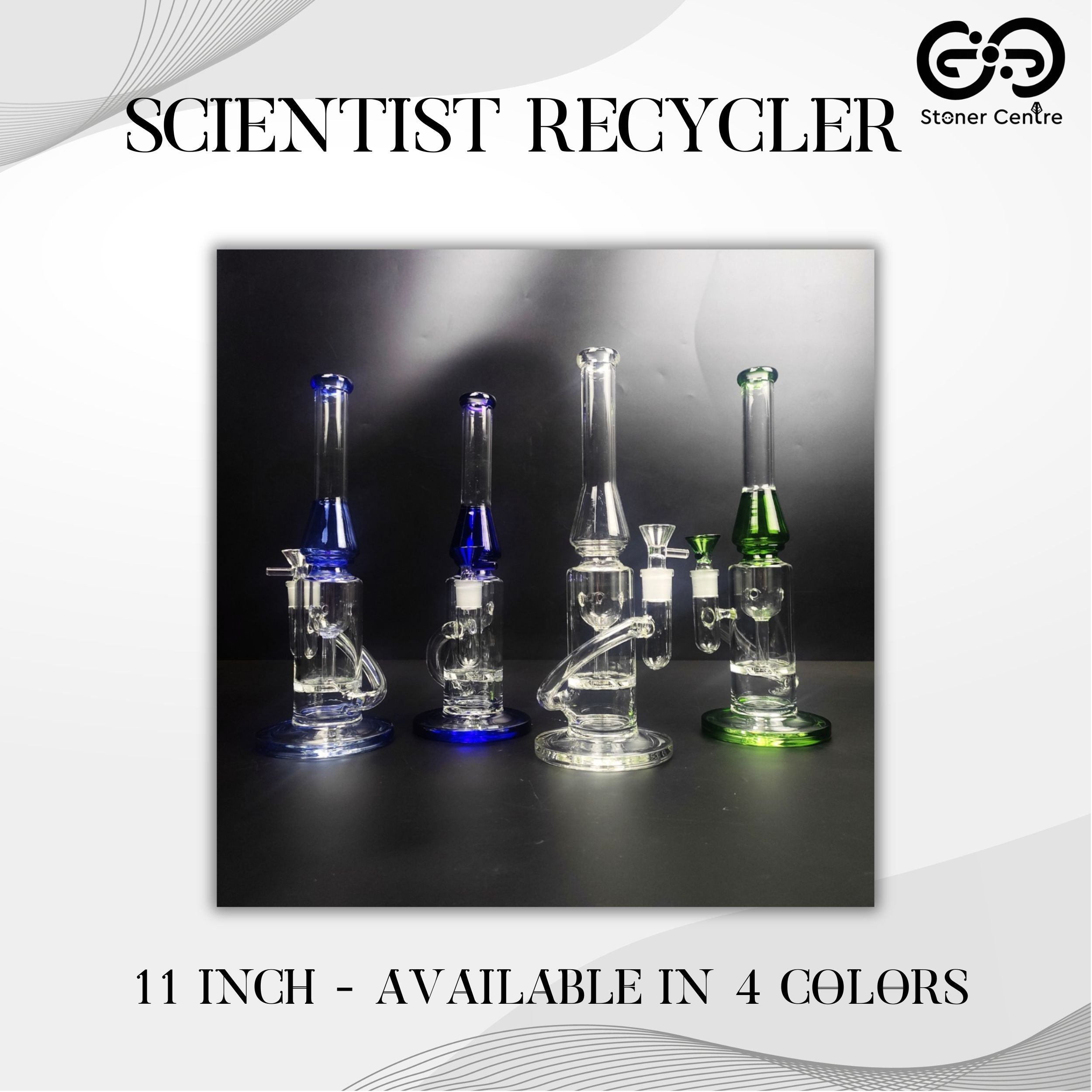 Glass Bong | SCIENTIST RECYCLER 11 INCH – Stonercentre.com