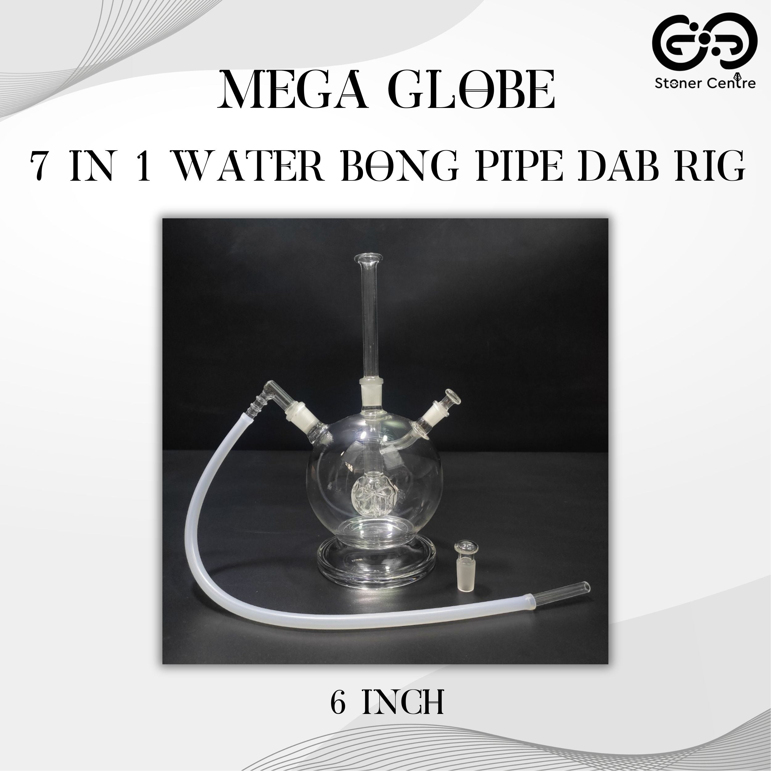 Glass Bong | MEGA GLOBE 7 IN 1 WATER BONG PIPE DAB RIG 6 INCH ...