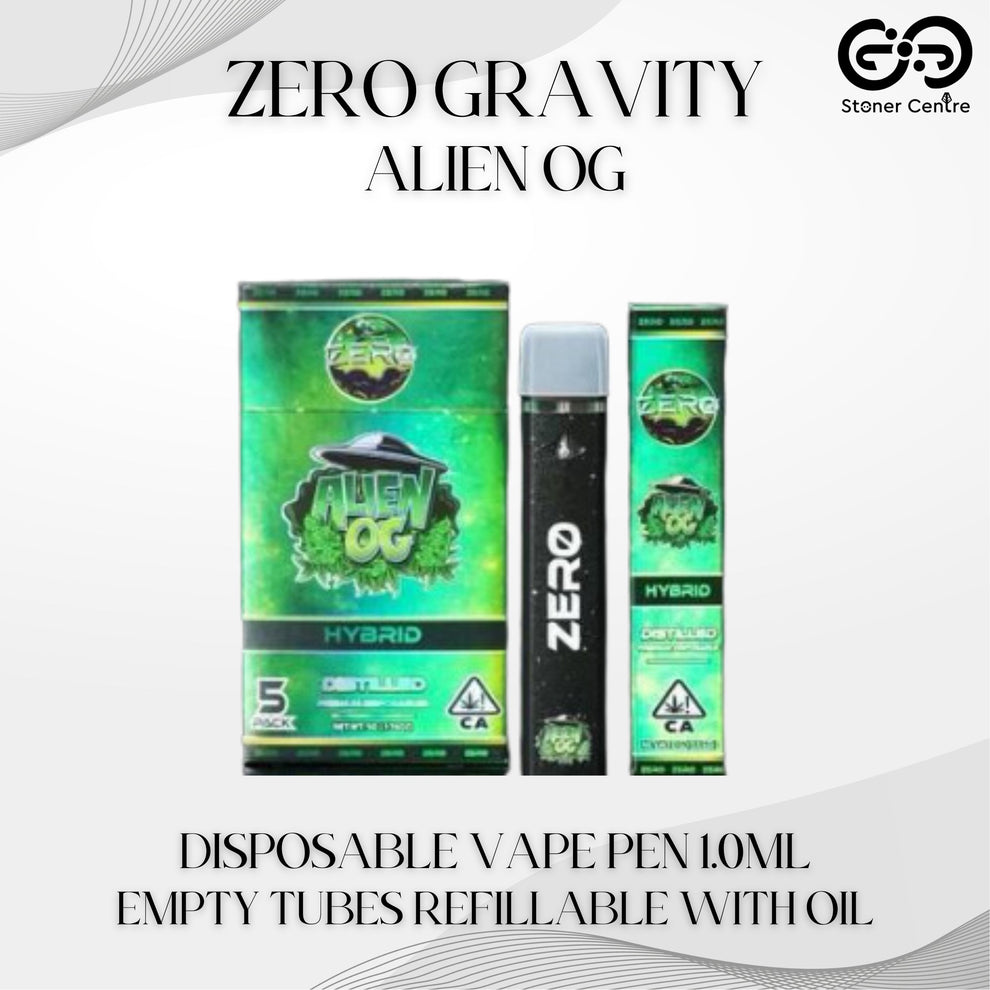 ZERO GRAVITY EMPTY CARTRIDGE | ALIEN OG DISPOSABLE VAPE PEN 1.0ML ...