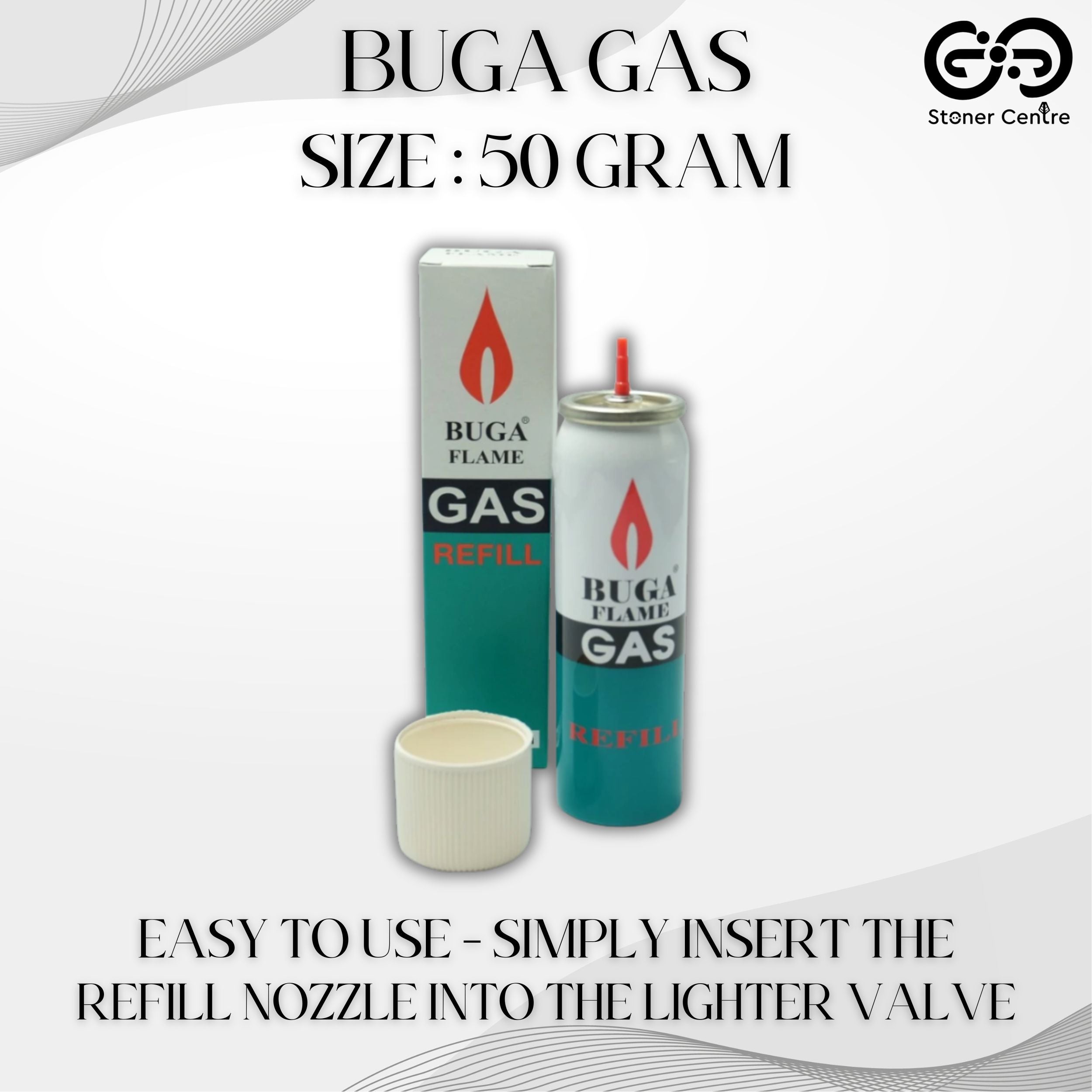 LIGHTER | BUGA FLAME GAS REFILL 50 GRAM (สำหรับเติม) – Stonercentre.com