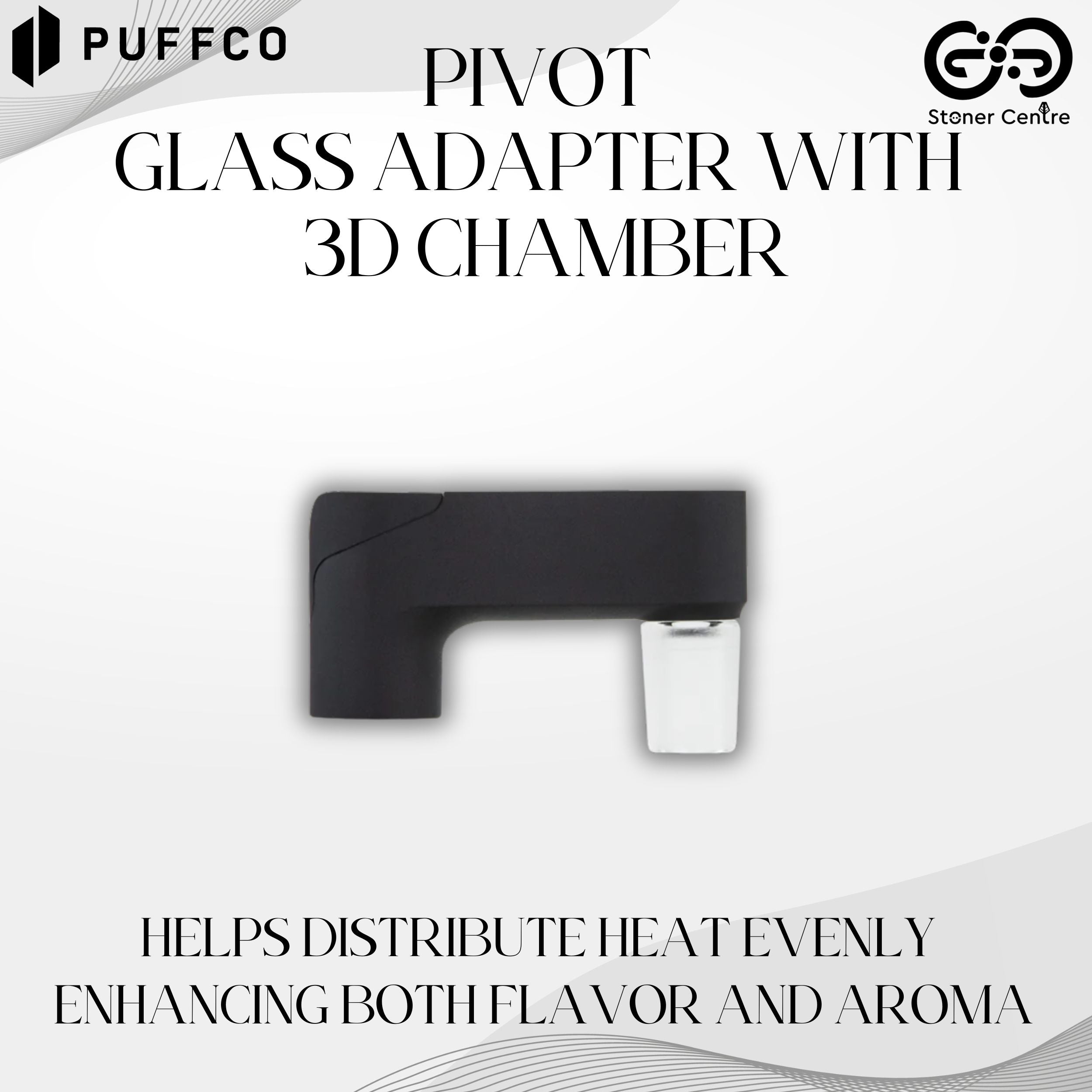 PUFFCO | PIVOT GLASS ADAPTER WITH 3D CHAMBER (ONYX) – Stonercentre.com