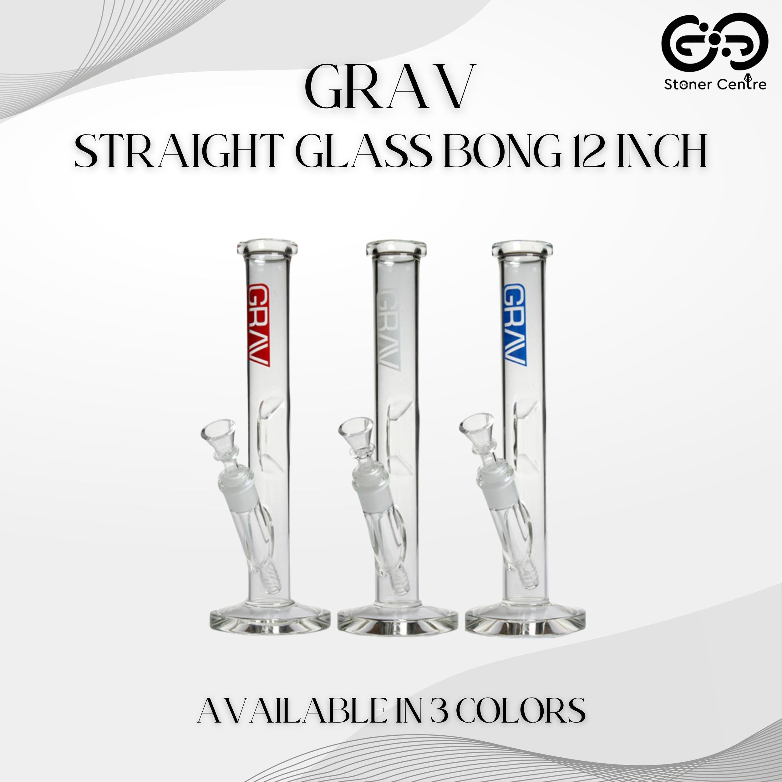 Glass Bong | GRAV STRAIGHT GLASS BONG 12 INCH – Stonercentre.com