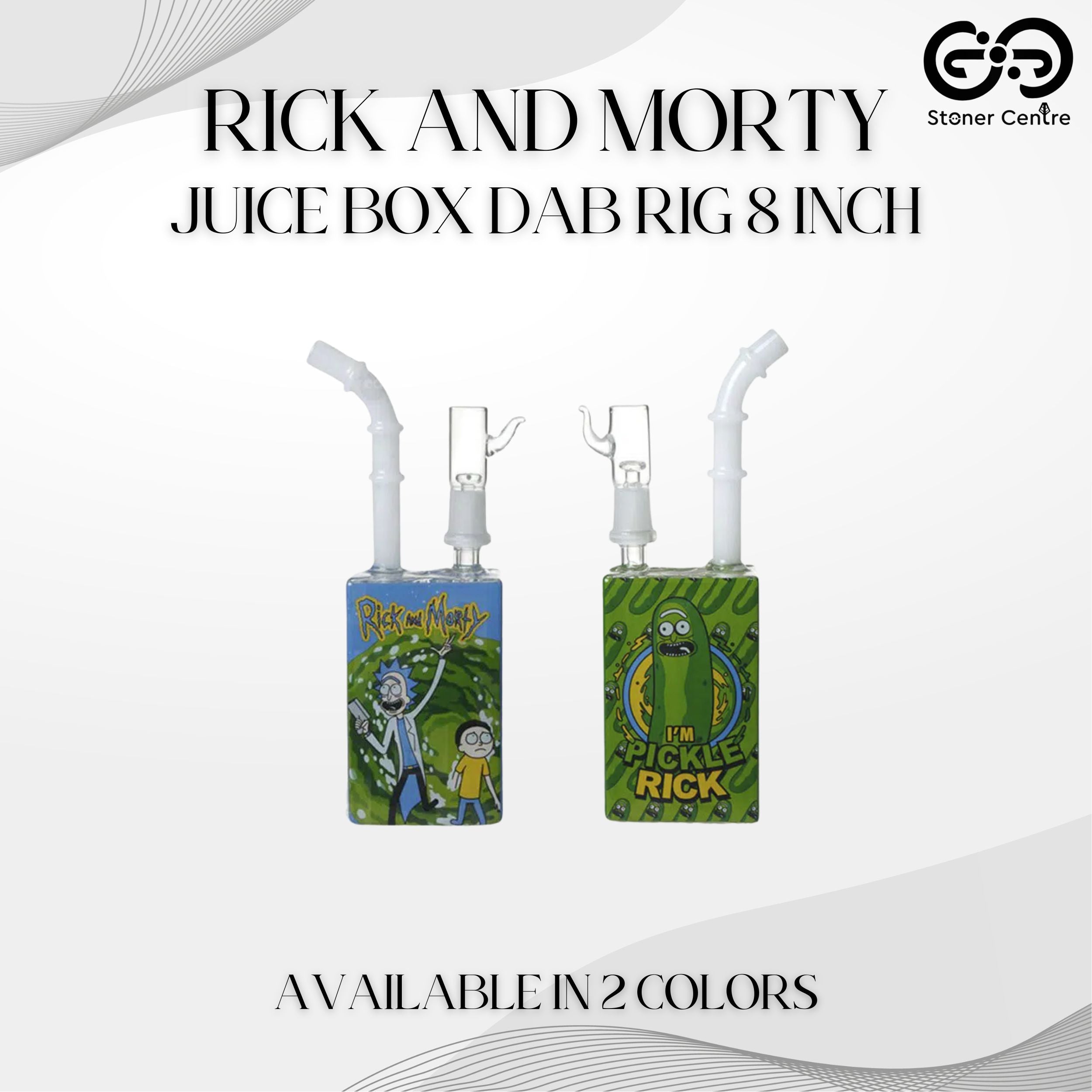 Glass Bong | RICK AND MORTY JUICE BOX DAB RIG 8 INCH – Stonercentre.com