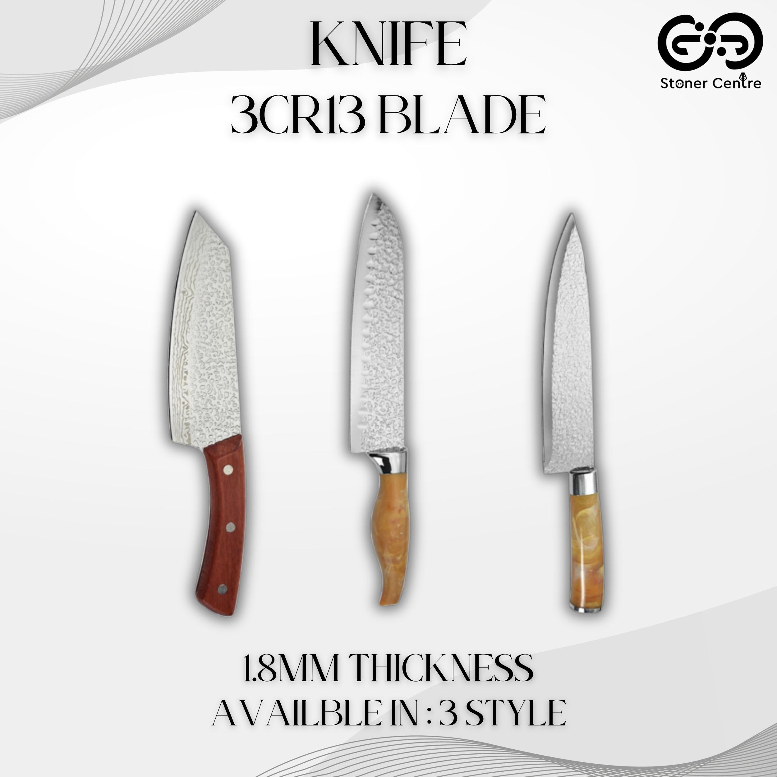 KNIFE 1.8MM THICKNESS 3CR13 BLADE – Stonercentre.com