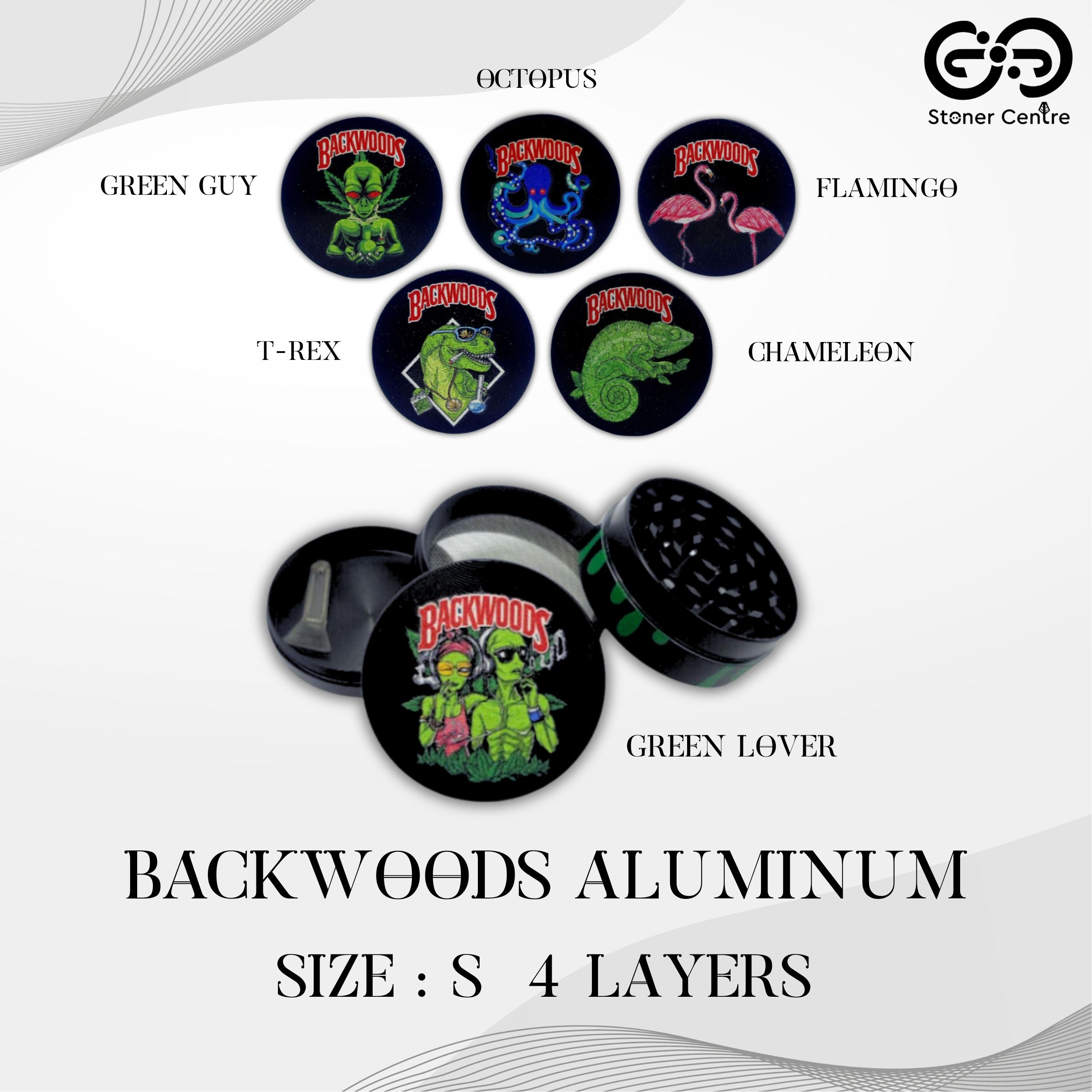 GRINDER | BACKWOODS ALUMINUM 4 LAYERS SIZE : S – Stonercentre.com